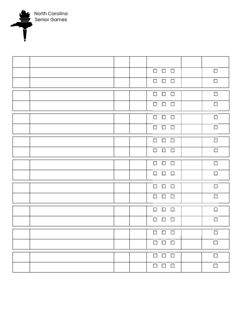 Billiard Golf Score Sheet Template | PDF