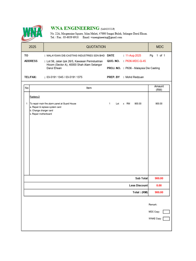 P636-MDC-Q-45 (Repair MFAP B2) 250811W | PDF