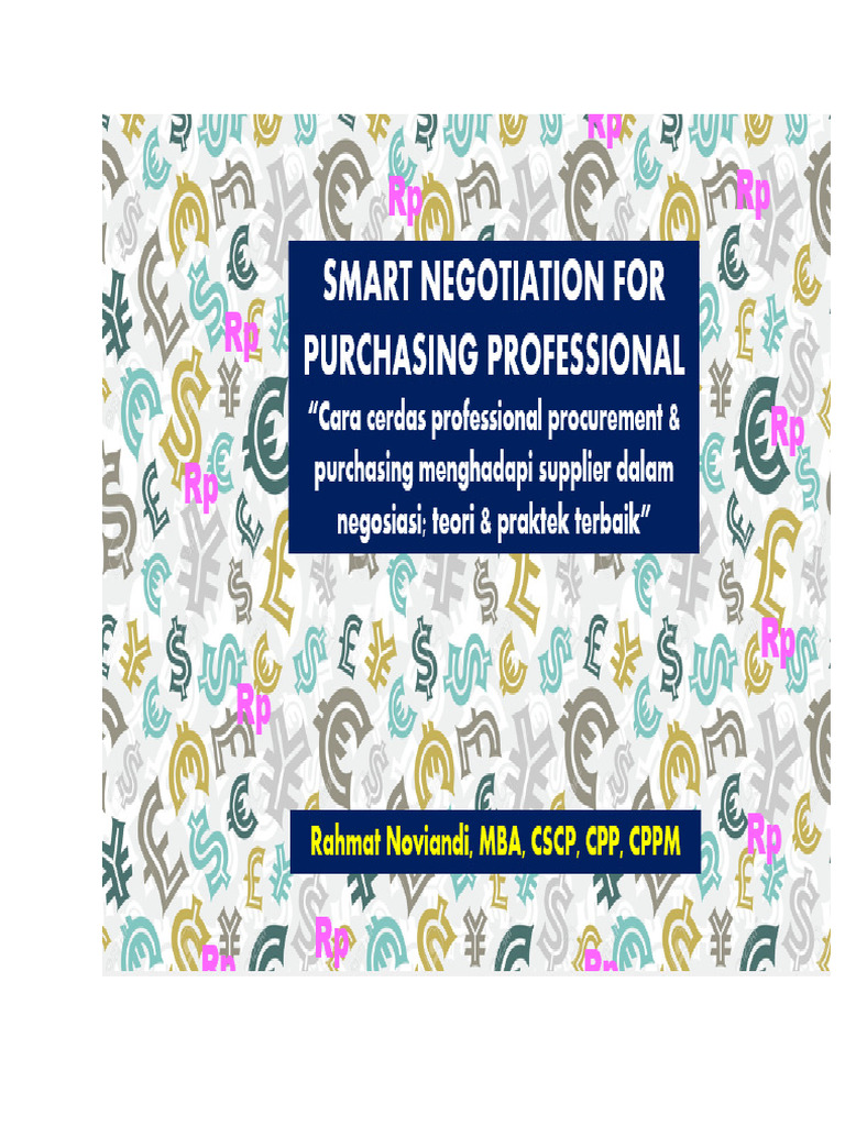 SMART NEGOTIATION FOR PURCHASING PROFESSIONAL Bab 1345 | PDF