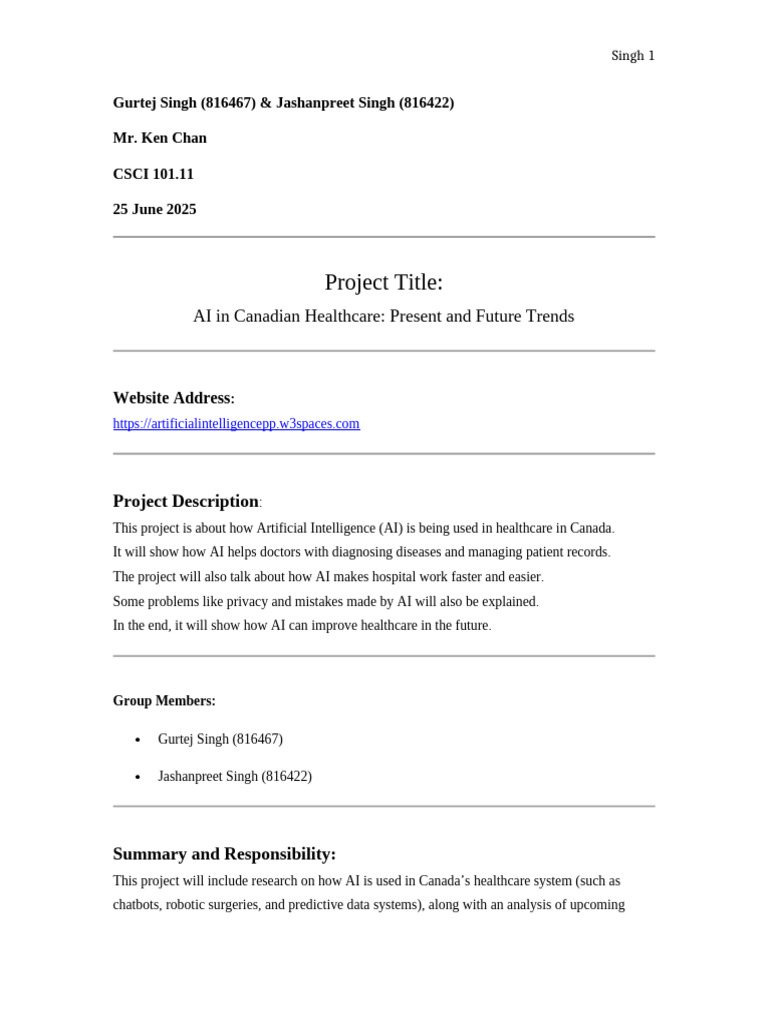 Gurtej Singh Jashanpreet SIngh CSCI 101 | PDF