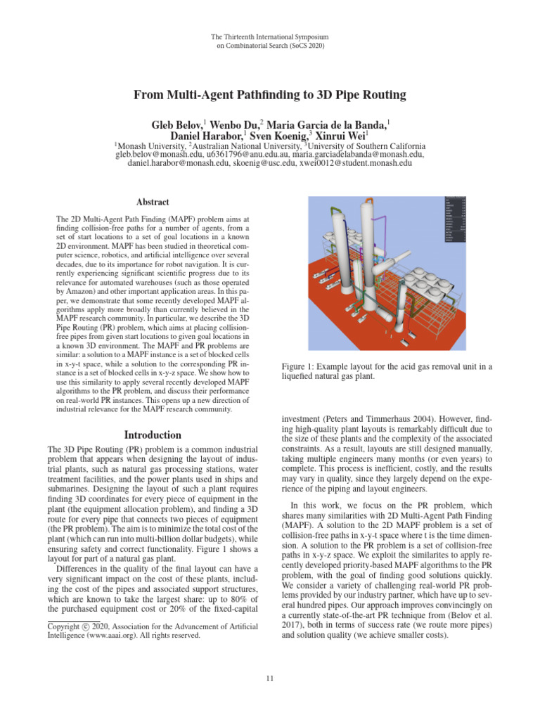 From Multi-Agent Pathfinding to 3D Pipe Routing | PDF | Applied Mathematics