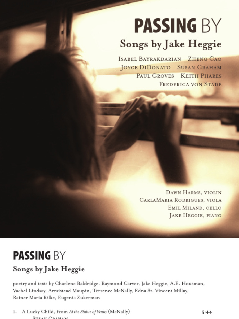 Songs by Jake Heggie: Passing By | PDF | Opera | Classical Music