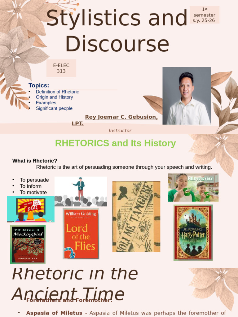 Lesson 2 Rhetoric | PDF | Rhetoric | Public Speaking