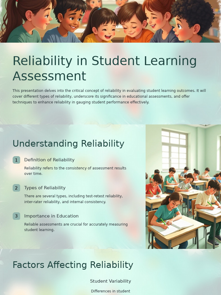 Reliability in Student Learni | PDF | Educational Assessment ...