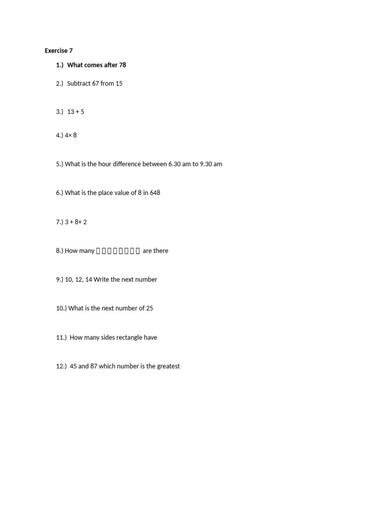 2nd Grade Mental Math Worksheet 7 | PDF