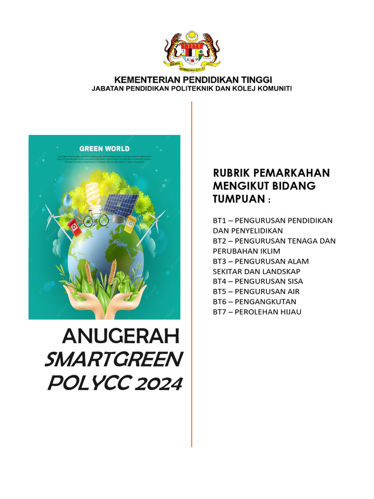 Rubrik Anugerah SmartGreen PolyCC 2024 | PDF