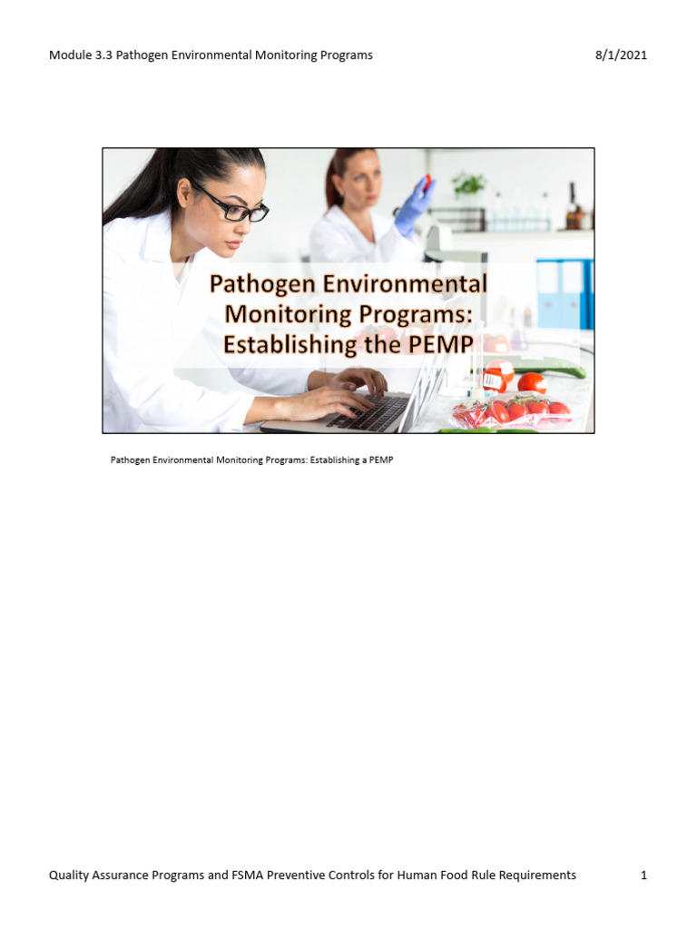 3.3 Environmental Monitoring Programs Compressed Slides | PDF ...