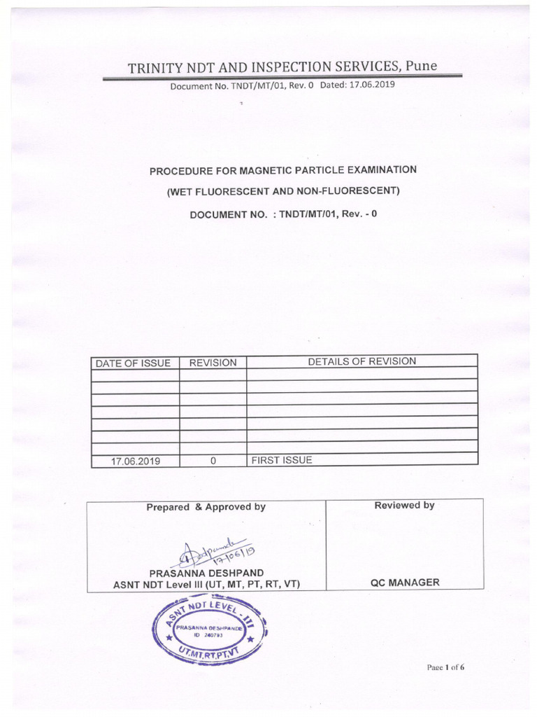 MPT Procedure For Both | PDF