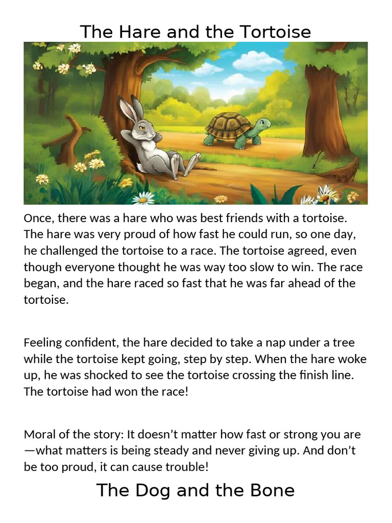 The Tortoise and the Hare: A Fable | PDF