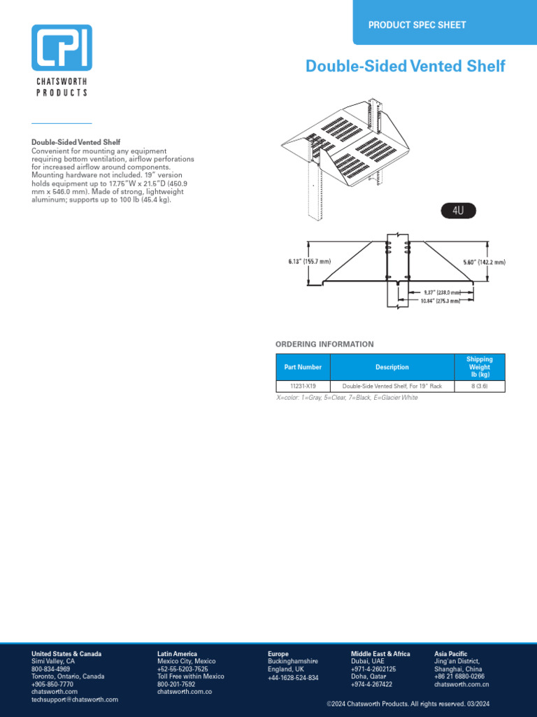 Item 1.14 Double Sided Shelf | PDF