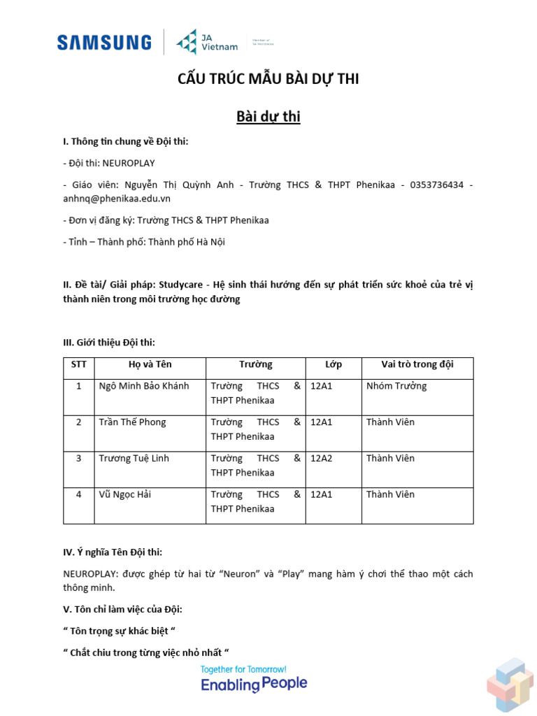 Bảng B THPT - Hà Nội - Trường THCS & THPT Phenikaa - NeuroPlay | PDF