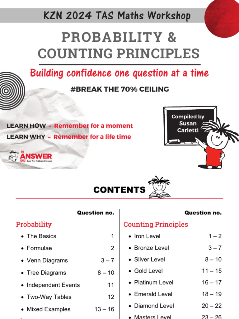 KZN 2024 Maths Workshop: Probability & Counting | PDF | Vehicle ...