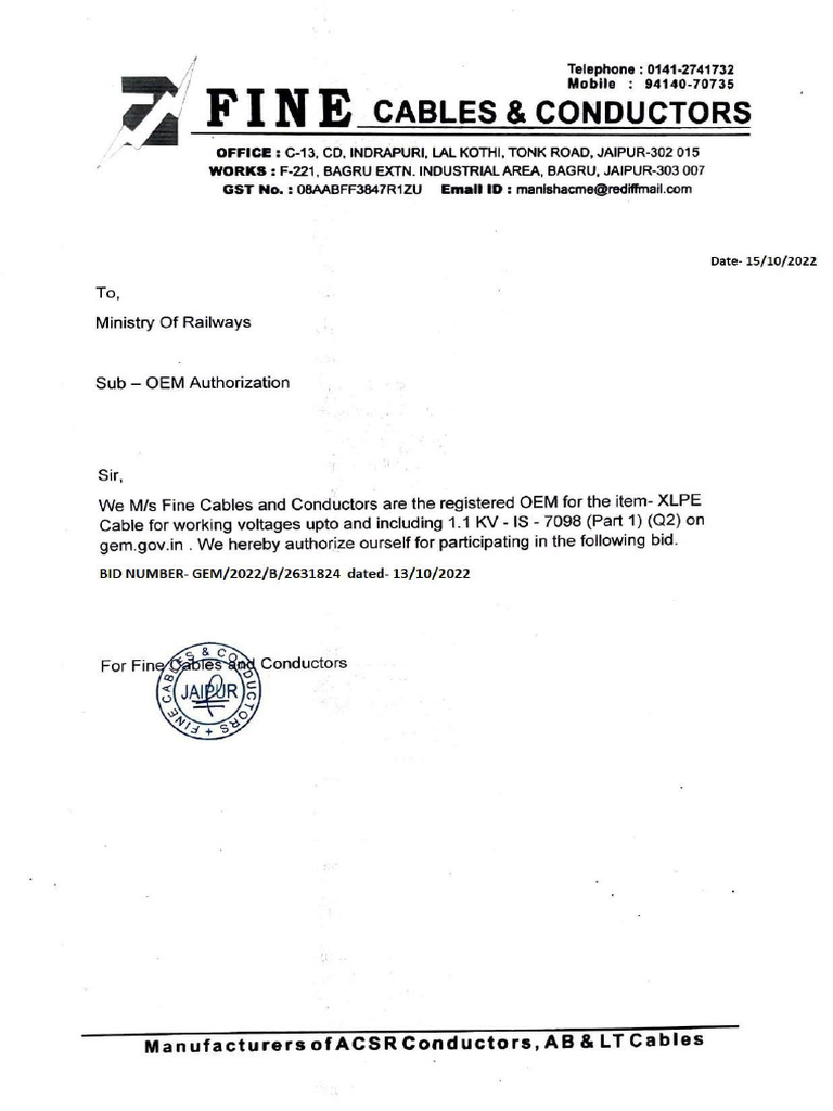 Oem Authorization - Page-0001 | PDF