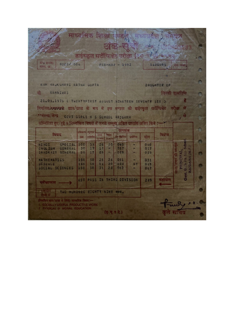 Marksheet | PDF