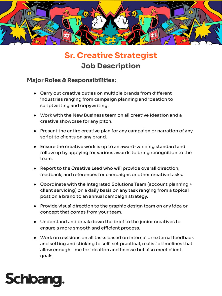 Sr. Creative Strategist - JD - 2023 (2) - 1 | PDF | Brand | Target Audience