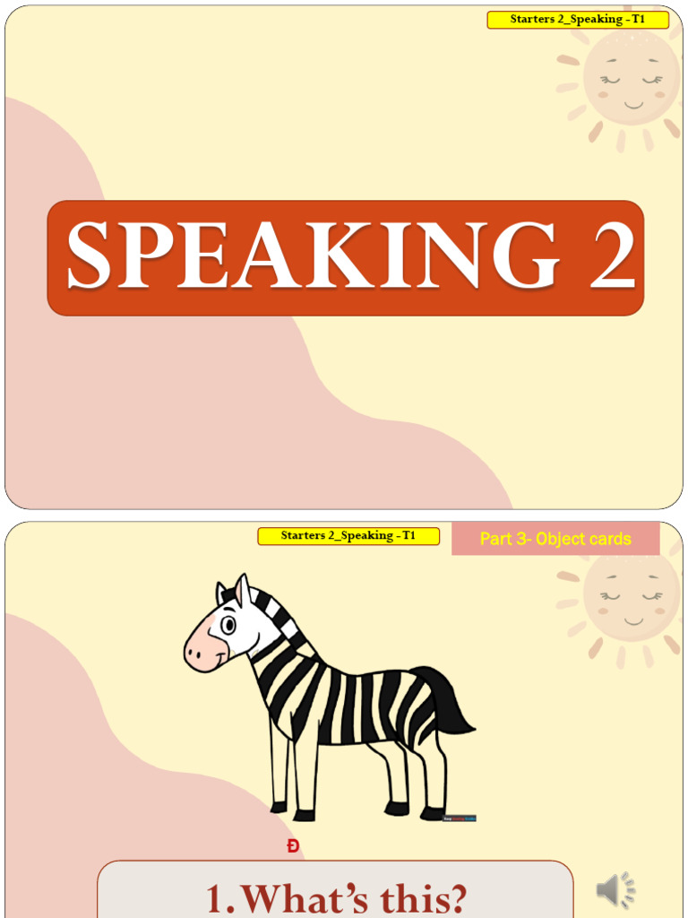 Starters 2 - Speaking 2 | PDF