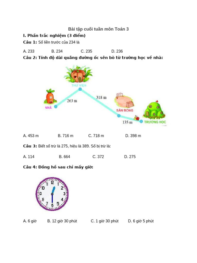 Bai Tap Cuoi Tuan Toan 3 Pdf