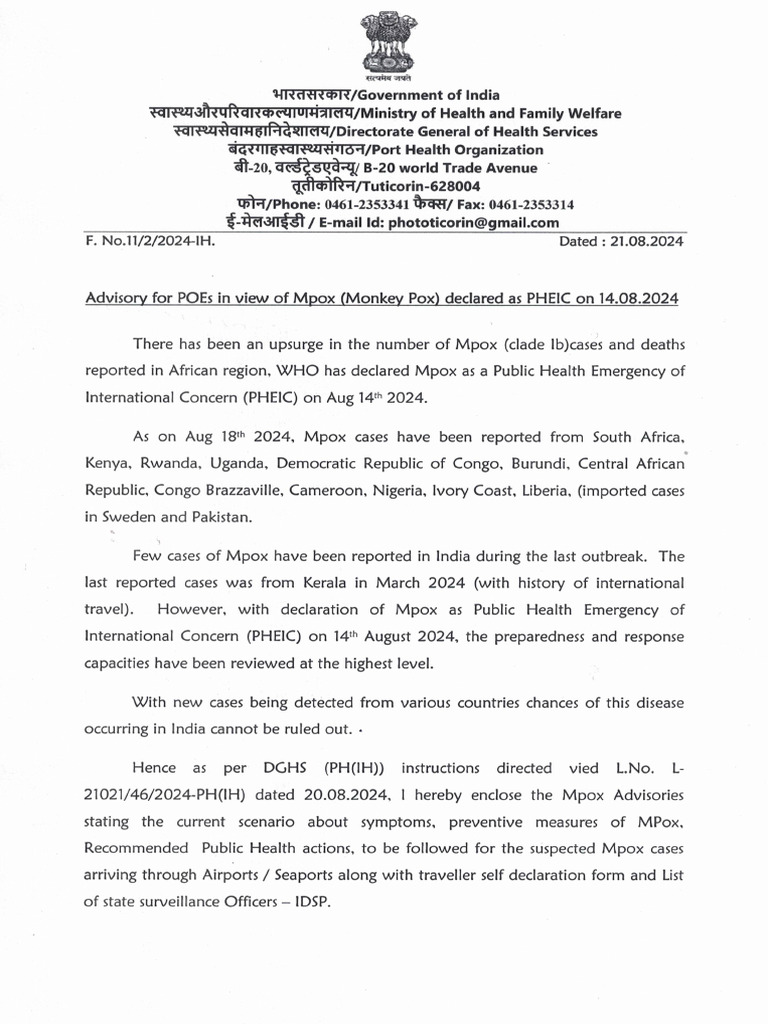 PHO Advisory | PDF
