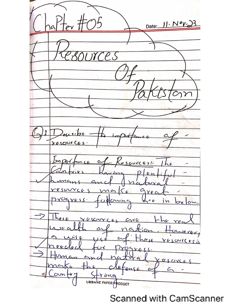 Pak Study Notes CH# 5 Class #10-1 | PDF