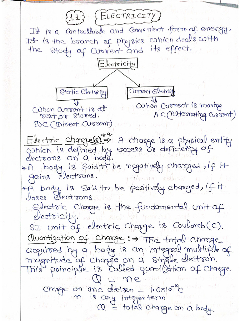 Electricity Notes | PDF