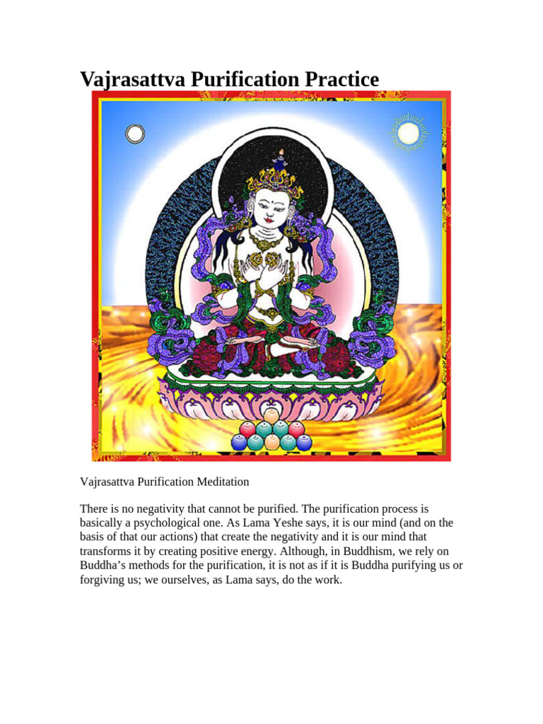 Vajrasattva Purification Guide | PDF | Mantra | Je Tsongkhapa
