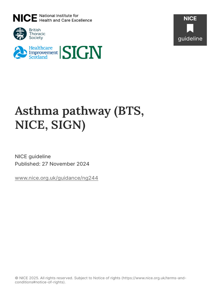 Asthma Management Pathway (BTS, NICE, SIGN) | PDF | Asthma | Childbirth