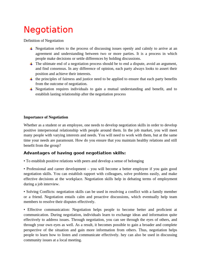 LESSON 6-Negotiations, conflcit management | PDF | Negotiation | Employment