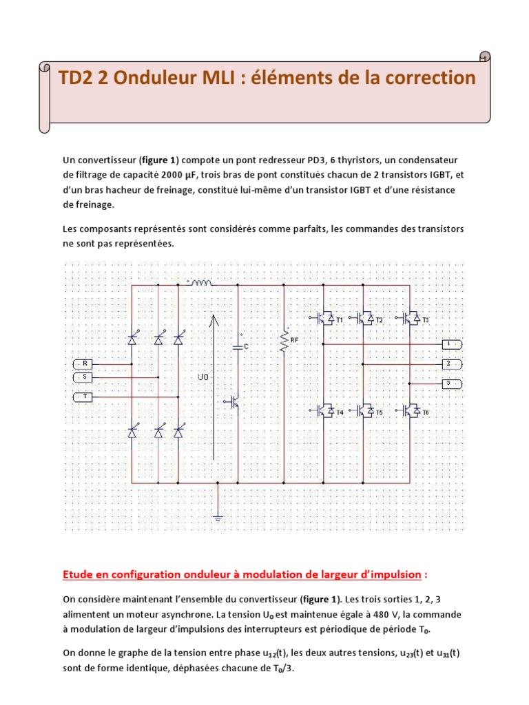 TD2 Onduleur MLI | PDF | Onduleur | Redresseur