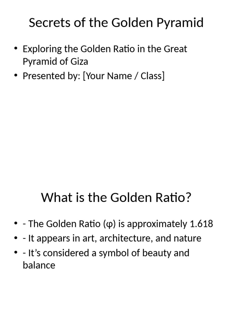 Golden Ratio Pyramid Presentation | PDF