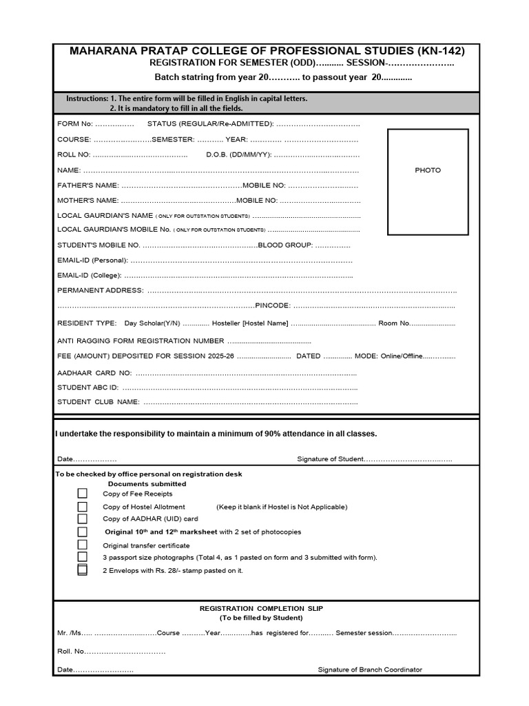 BCA Registration Form Instructions | PDF | Access Control | Authentication