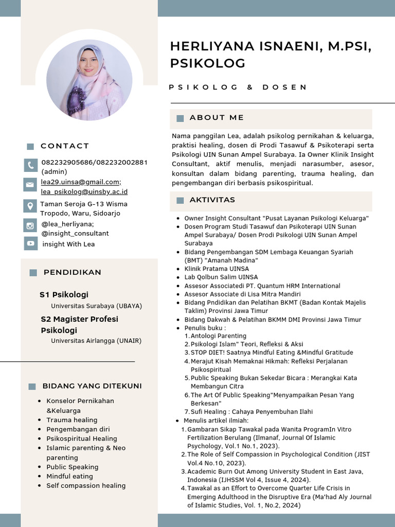 CV HerliyanaIsnaeni LEA 2025 | PDF