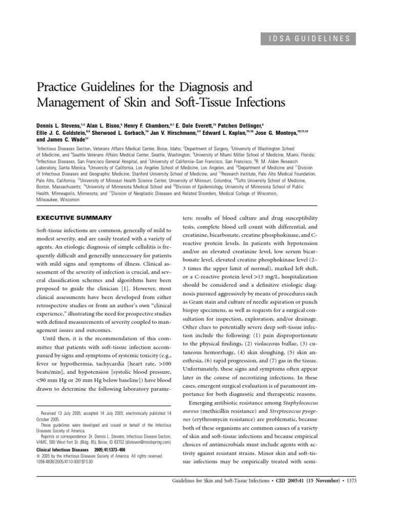 Skin and Soft-Tissue Infection Guidelines | PDF | Antimicrobial ...