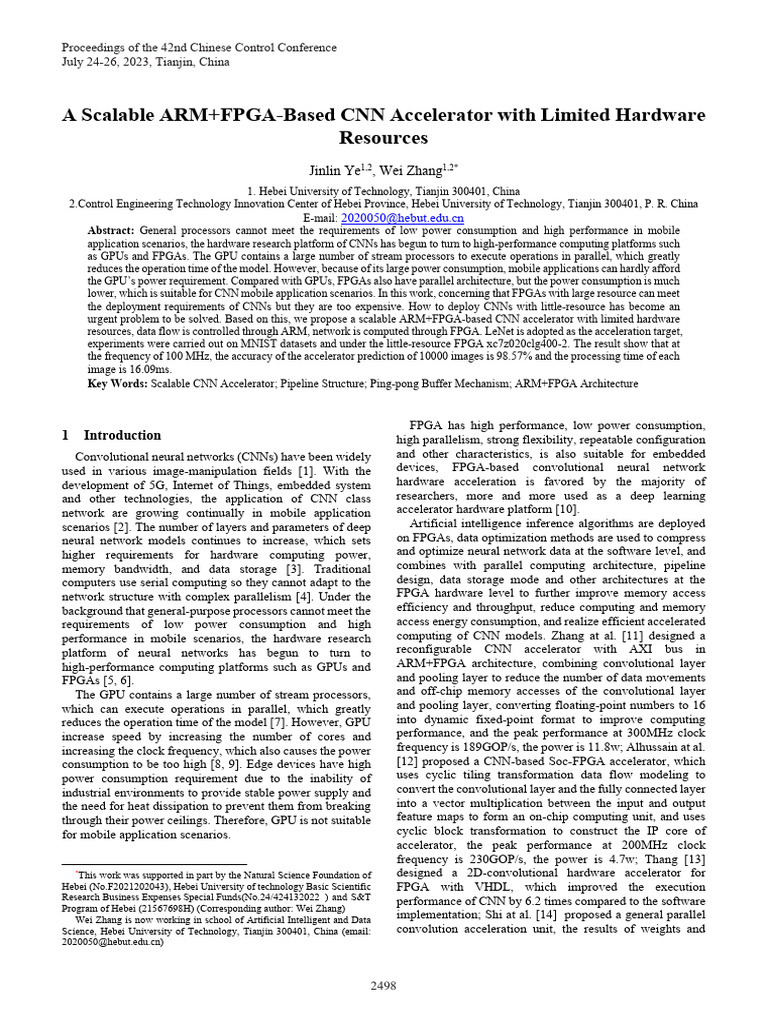 Scalable ARM+FPGA CNN Accelerator | PDF | Field Programmable Gate Array ...