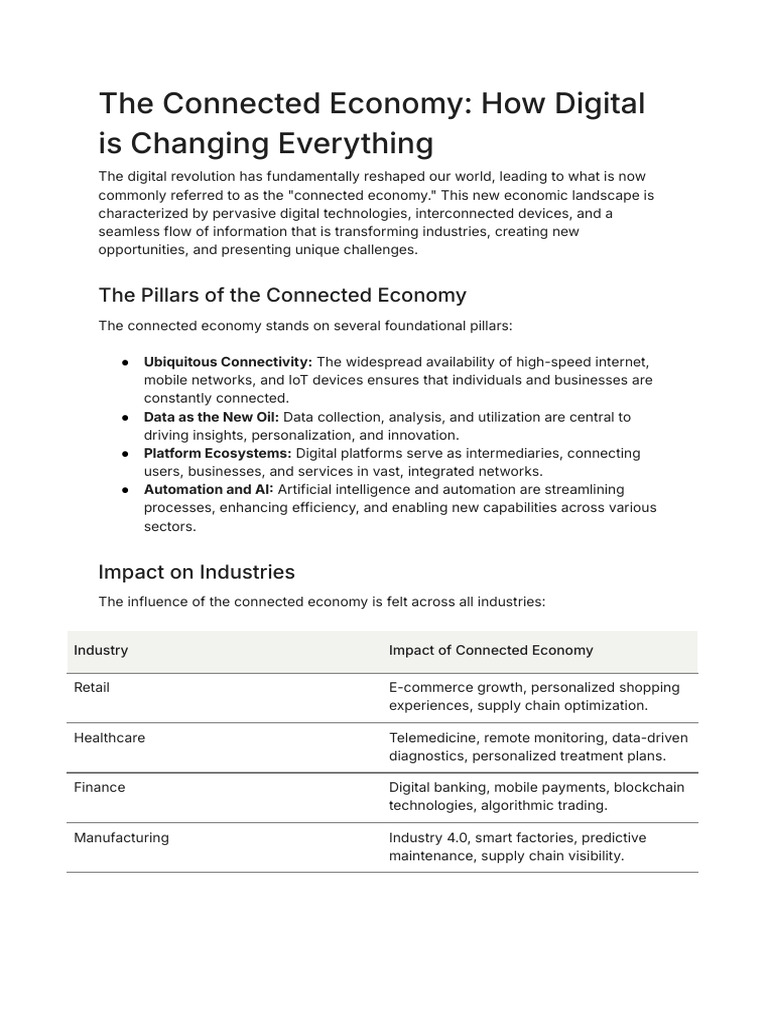 Digital Transformation Driving Economic Progress | PDF | Artificial ...