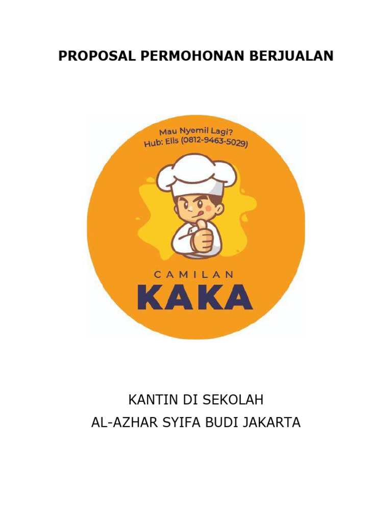 Proposal Berjualan Kantin Sekolah Al-Azhar | PDF