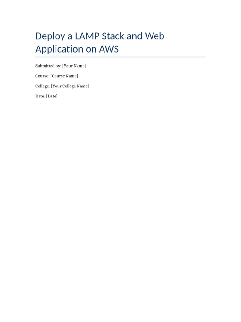 Deploying LAMP Stack on AWS EC2 | PDF | System Software | Computer Science