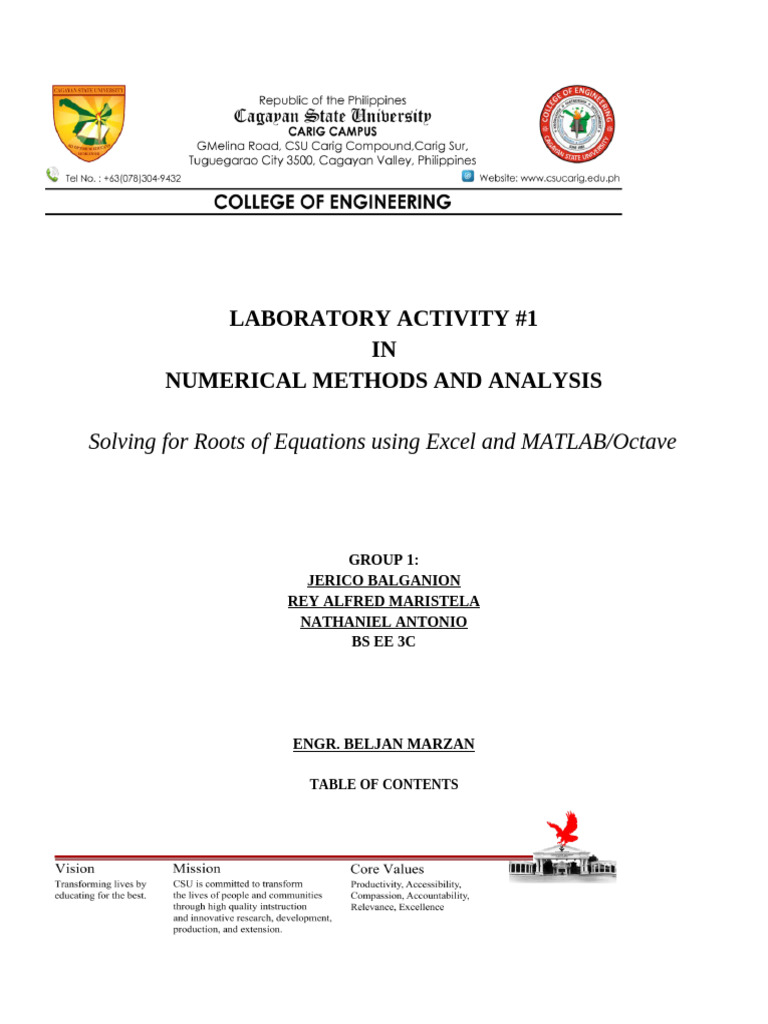 Labwork I Roots of Equations | PDF | Equations | Matlab