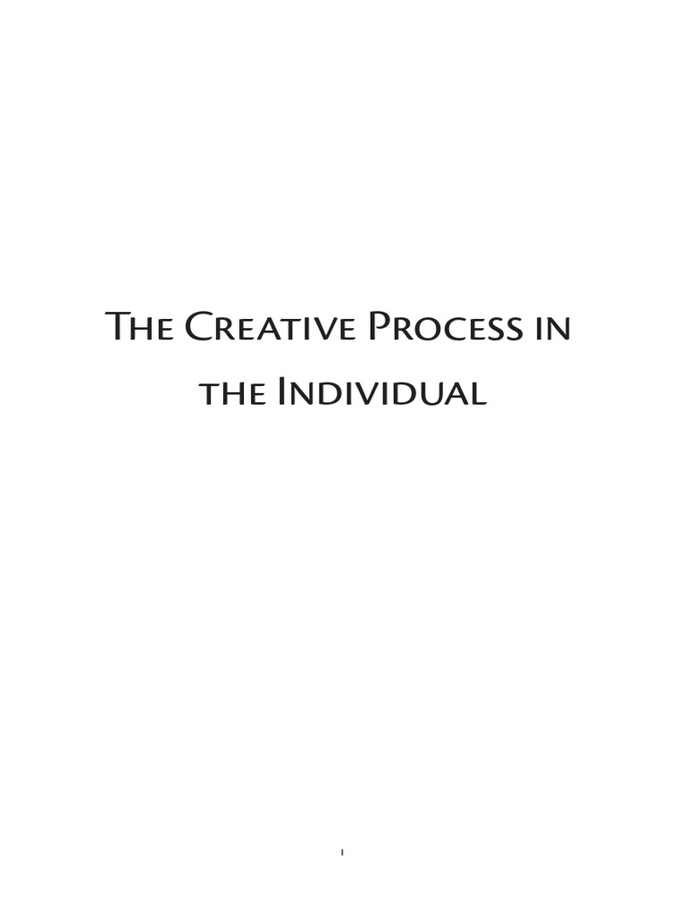 Creative Process | PDF | Mind | Matter