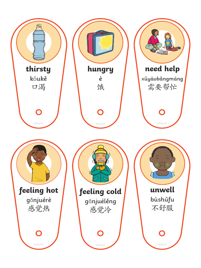 Daily Routine Communication Fan English Mandarin Chinese Pinyin | PDF