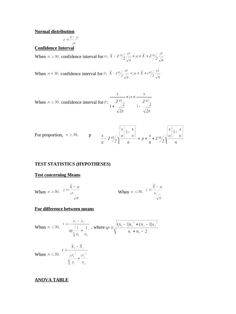 Formula Booklet | PDF