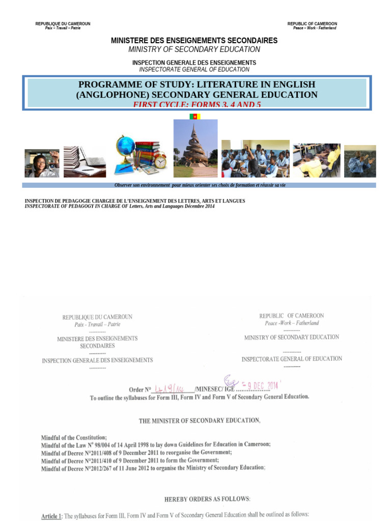 Literature Syllabus for Forms 3-5 | PDF | Science | Knowledge