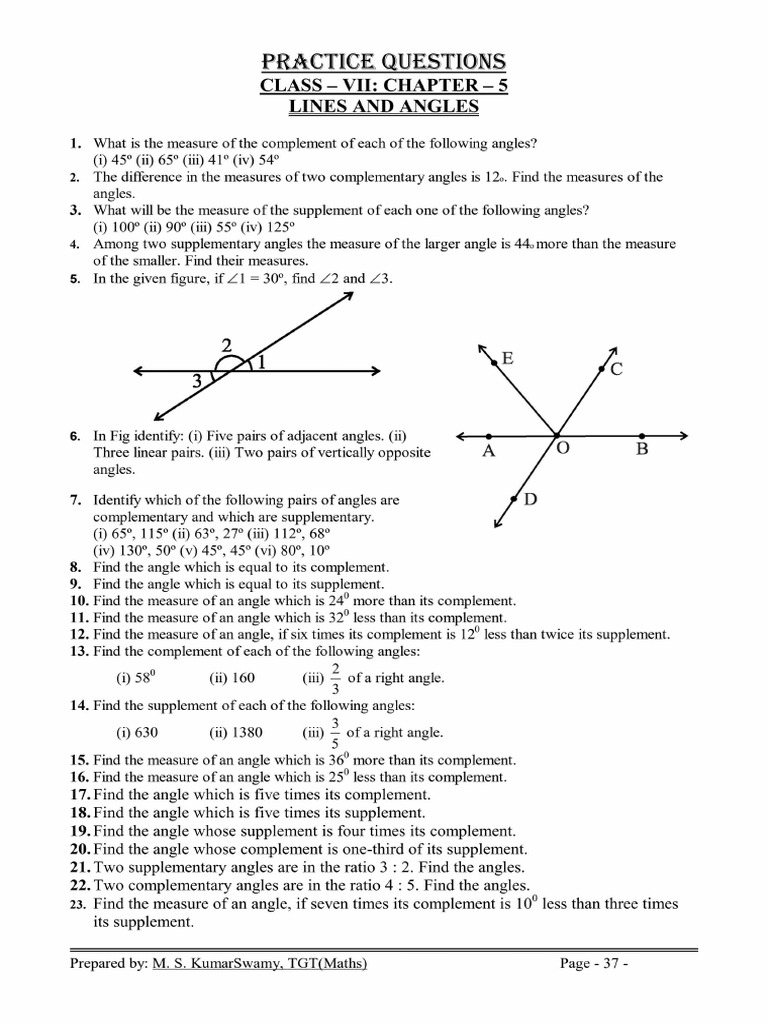 Lines & Angles | PDF