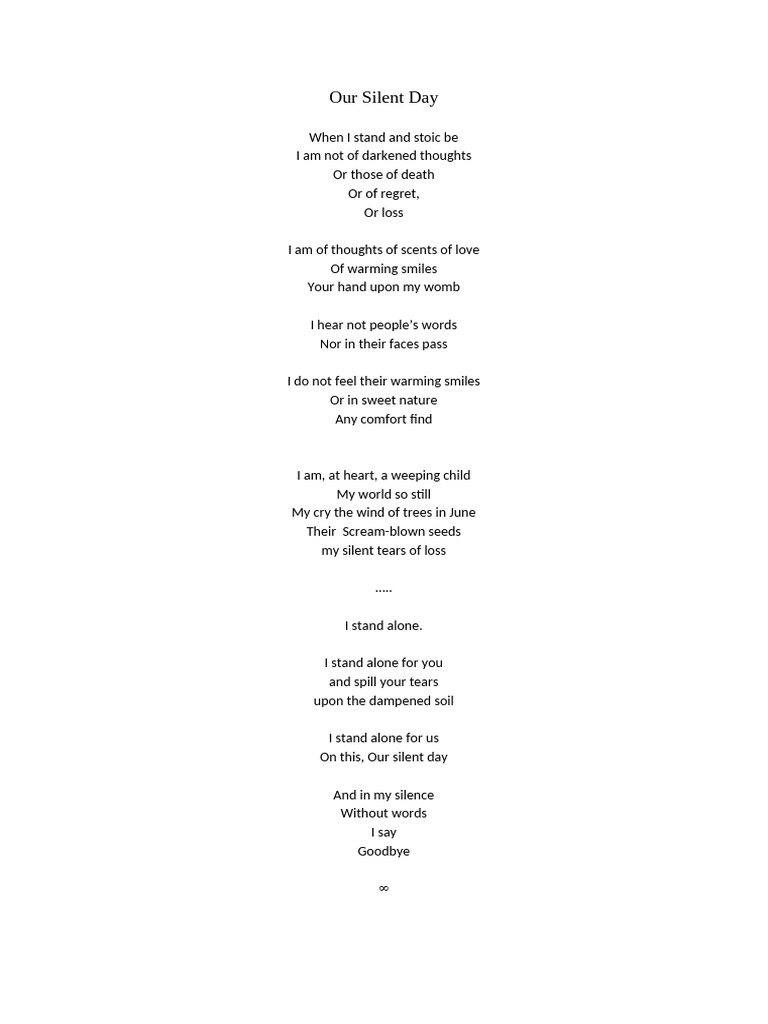 Our Silent Day | PDF