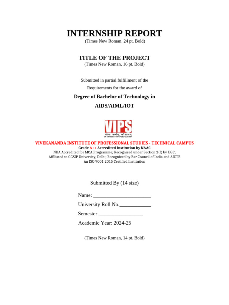OK Internship Final Report | PDF | Table Of Contents | Written ...