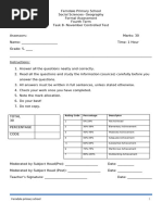 Grade 4 Geography Term 1 Test Questions | PDF | Road