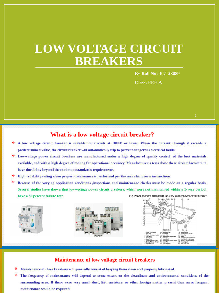 Low Voltage Circuit Breakers - Electrical Safety | PDF | Electric Power ...