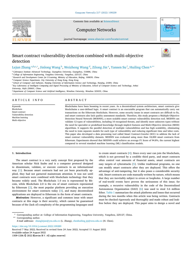 KNN for Smart Contract Vulnerability Detection | PDF | Machine Learning ...