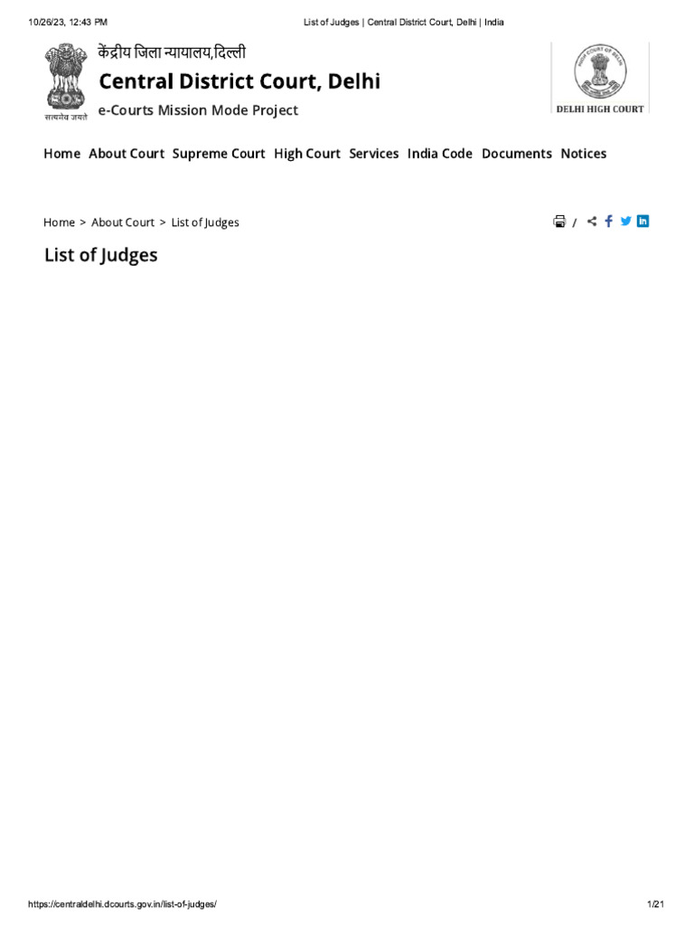 Central District Judge List | PDF