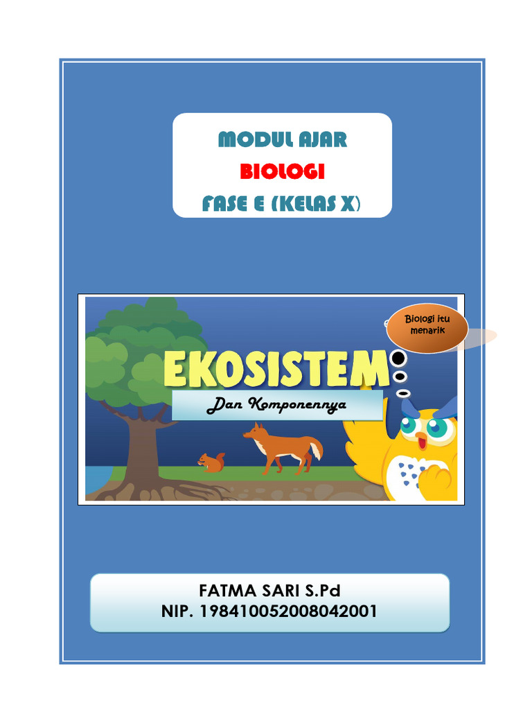 Modul Ajar Biologi Kelas X Fase E | PDF