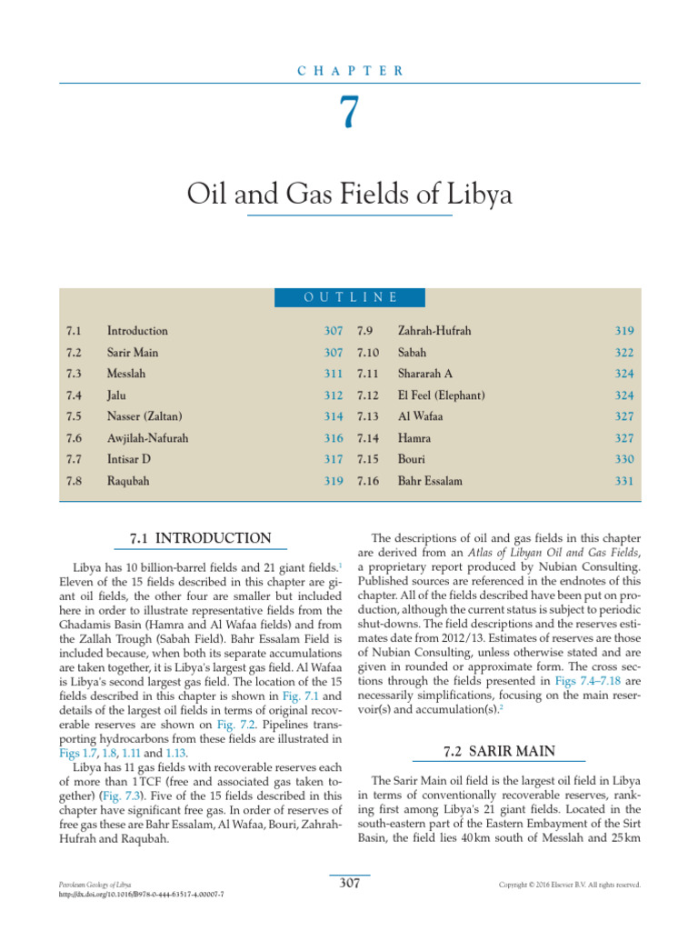 Libya's Major Oil and Gas Fields | PDF | Hydrocarbons | Fossil Fuels